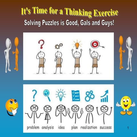 It's Time for a Thinking Exercise | PPT | Games and Puzzles | Hobbies ...