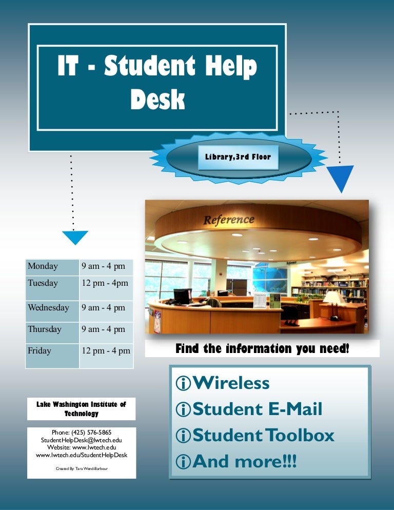 It student help desk flyer