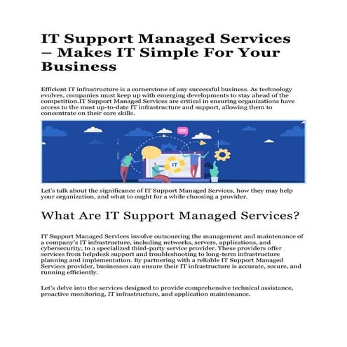 IT Support Managed Services.pdf | Cloud Computing | Internet