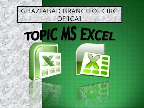 MS EXCEL PPT PRESENTATION | PPTX