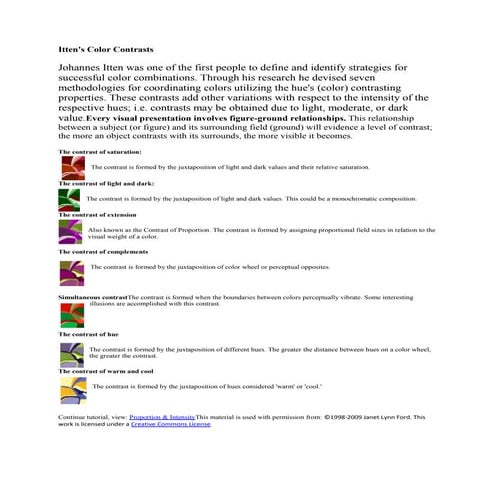 Itten color contrast | DOCX
