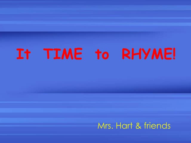 Rhyming words | PPT
