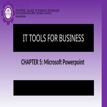 Chapter 5 POWERPOINTS presentation. PPTX | PPTX