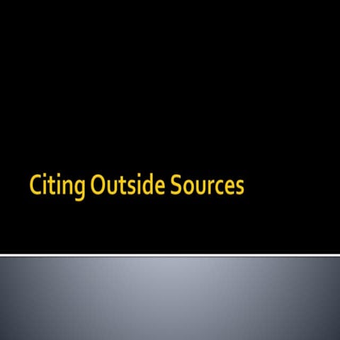 Citing Sources | PPT