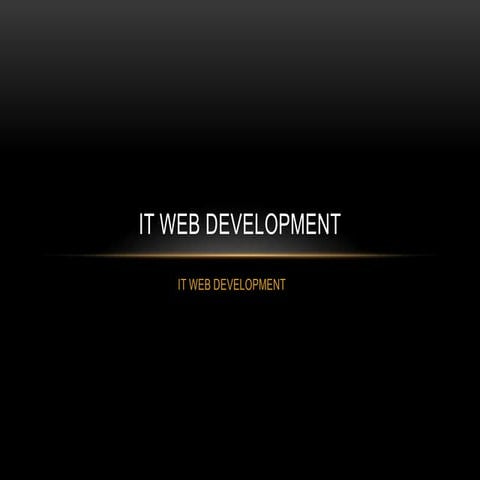 Web development/webdesign/Ebusiness | PPT