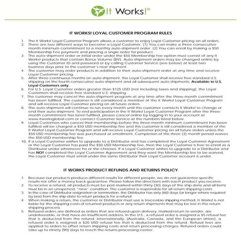 It Works Compensation Plan | PDF