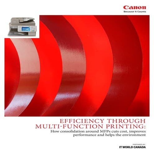 IT World: Efficiency Through Multi-Function Printing | PDF