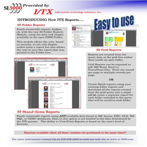 ITX Si-3000 - Reports Module | PDF