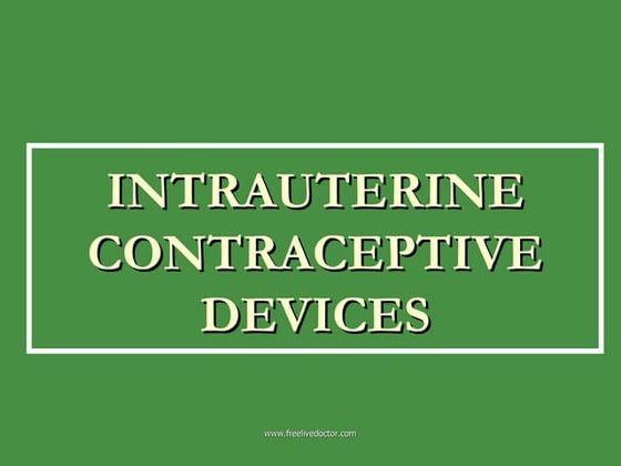 Intrauterine device (IUD) | PPTX