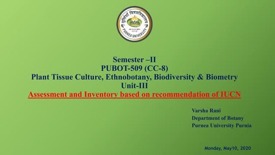 IUCN | PPTX | Zoos & Aquariums | Attractions