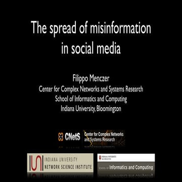 The spread of misinformation in social media | PDF