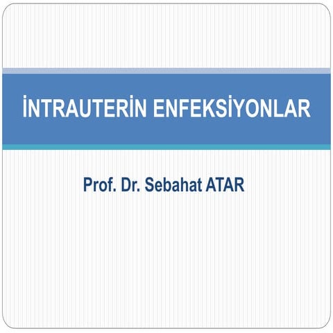 İntrauterin enfeksiyonlar | PPTX