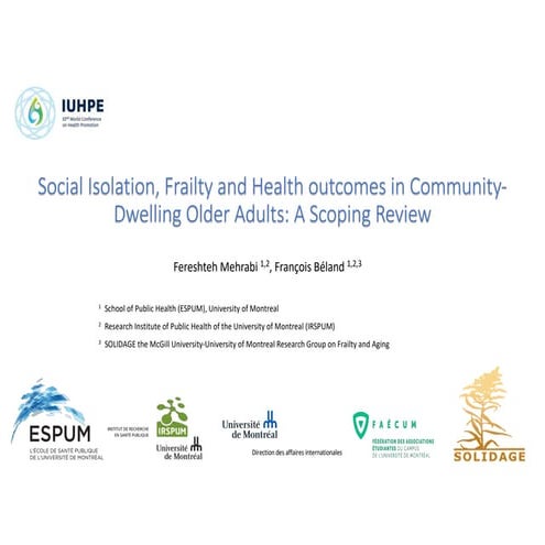 Iuhpe presentation: Fereshteh Mehrabi | PDF