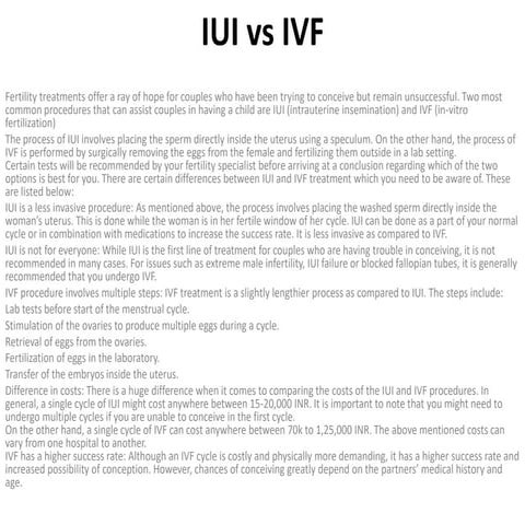 IUI Procedure & Infertility Process: A Step-by-Step Guide | PPTX