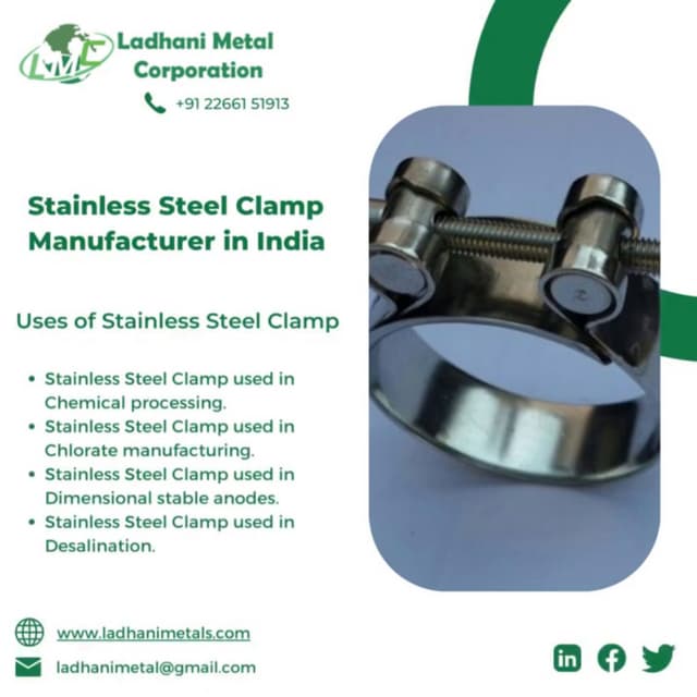 Stainless Steel Clamp | Gold Refining Machine | Titanium Tank - Ladhani ...