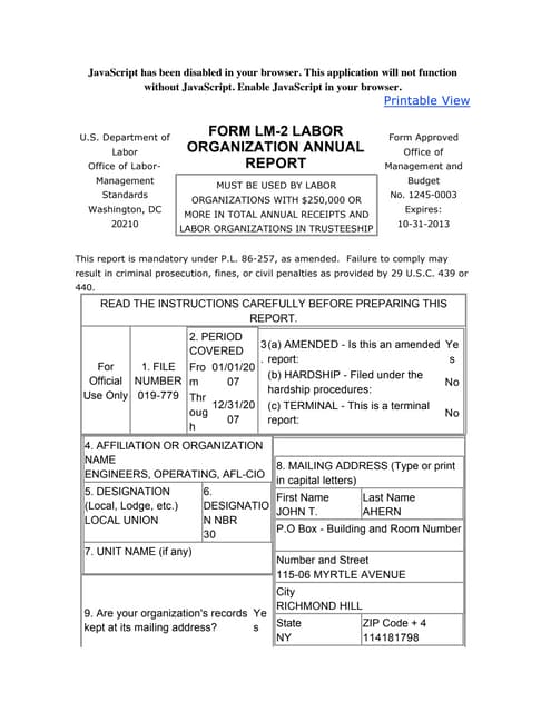 Marc aisen labor relations profile | PDF