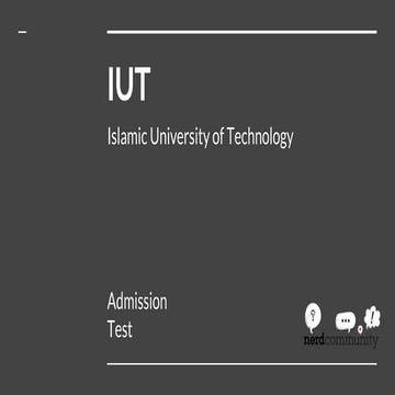 Iut Admission Test infographics | PPT