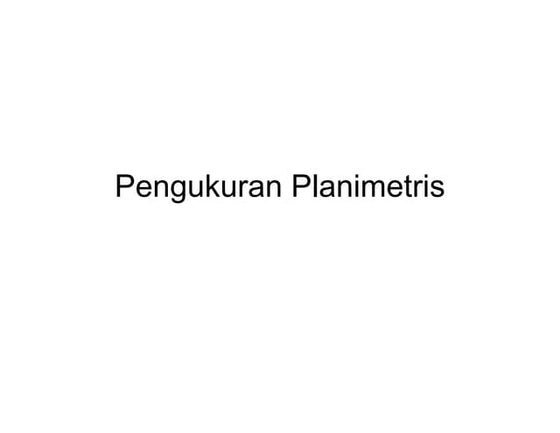 pengkuran jarak dan sudut (ilmu ukur tanah) | PDF