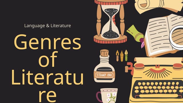 LITERATURE (GRADE 9) | PPTX