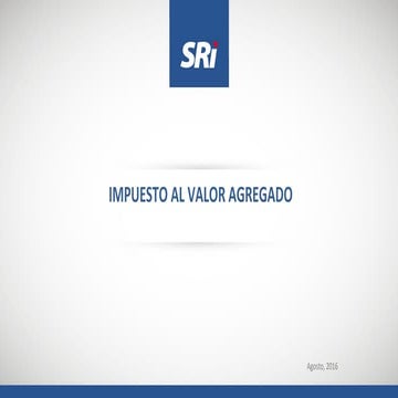 IMPUESTO AL VALOR AGREGADO (IVA EN EL ECUADOR) | PDF