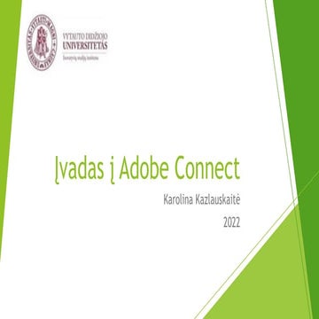 Įvadas į Adobe Connect | PPT