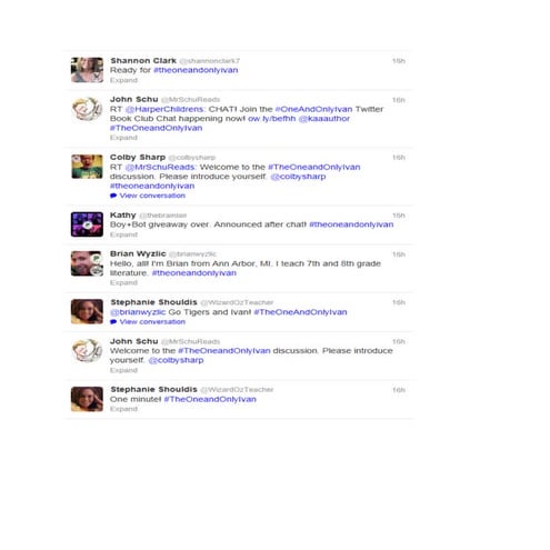 The One and Only Ivan Twitter Chat | PDF