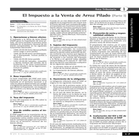 Ivap arroz pilado | PDF