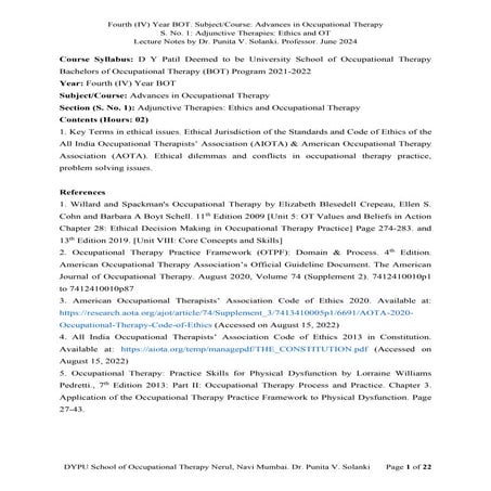 IV BOT_Avances in OT_Ethics in OT_Dr. Punita V. Solanki_June 2024.pdf
