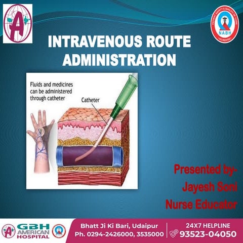 Intravenous Administration of Drugs | PPTX