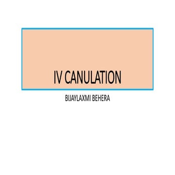 IV Canulation | PPTX