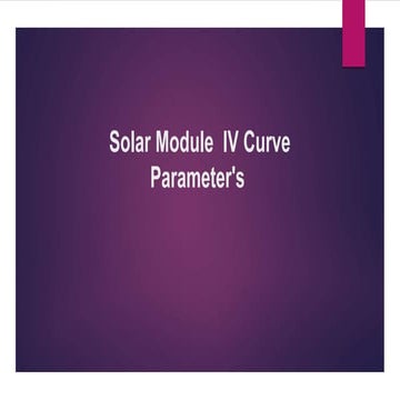 Iv curve parameters | PPTX