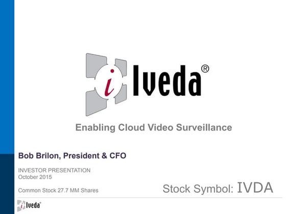 Iveda Investor Presentation | PPT