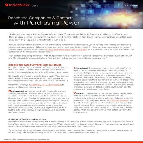 InsideView Data Overview | PDF