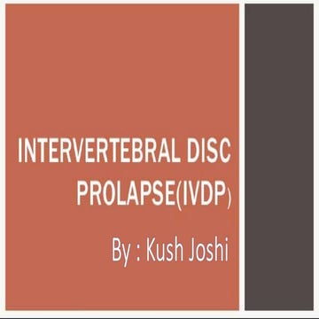 IVDP Musculo Skeletal Disorders For Nursing Student Under Medical Surgical Nursing For G.N.M & B ...