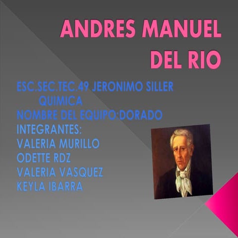 Triptico: Aportaciones de Andres Manuel del Rio | DOCX