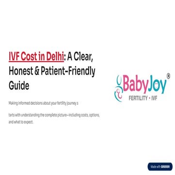IVF Cost in Delhi: A Clear and Patient-Friendly Overview | PDF