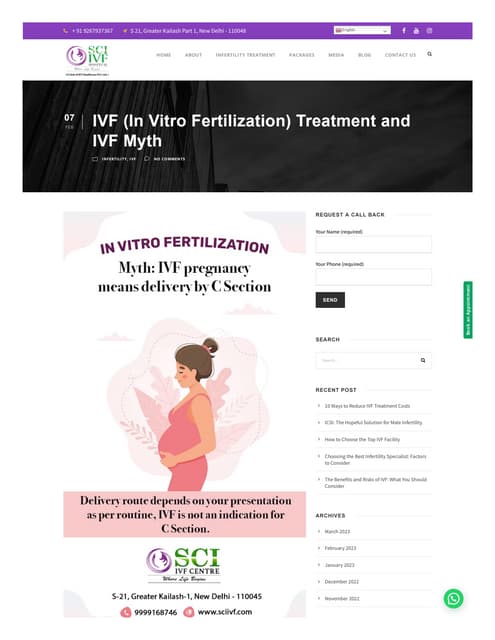 Recent Advances in IVF Treatment | PPTX | Infertility | Reproductive Health