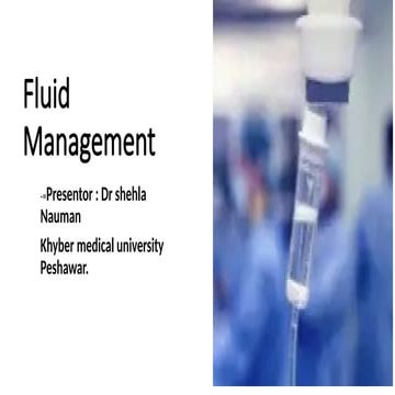 Interavenous fluid management(Anesthesia and critical care) | PPT