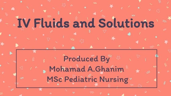 Intravenous therapy | PPTX