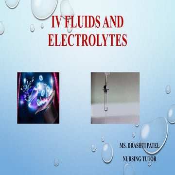 7 types of IV fluids for the intravenous use RL, DNS, NS, D5 , D10 | PPT