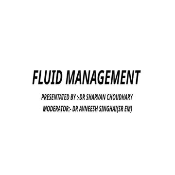 Fluid management in surgical patients | PDF