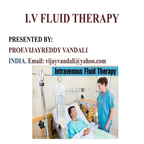 IV Fluid Therapy | PPTX