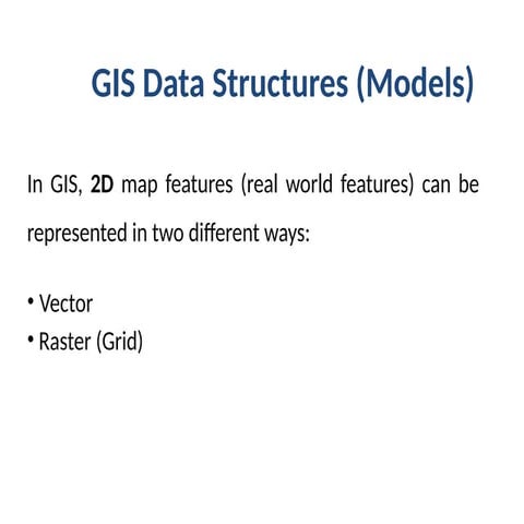 Data models in geographical information system(GIS) | PPTX