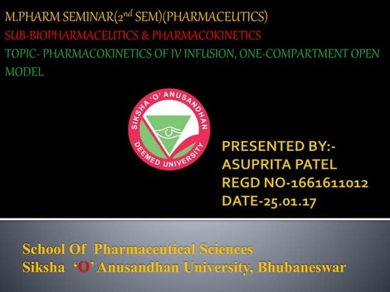 One compartment model IV Infusion | PPTX | Chemistry | Science