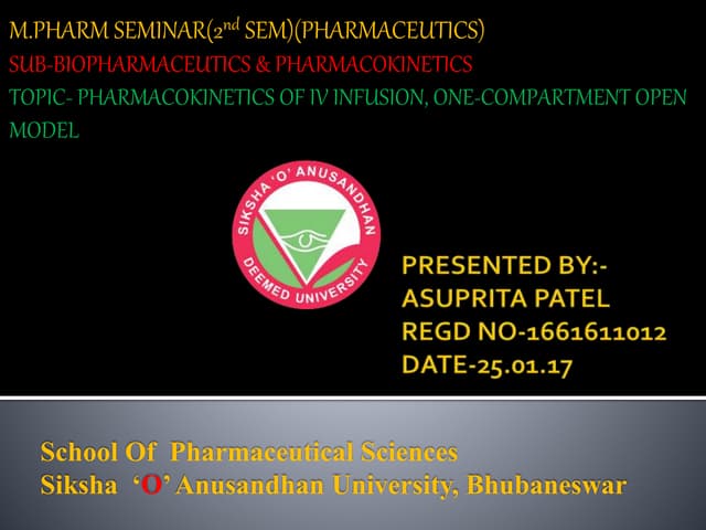 One compartment model IV Infusion | PPTX