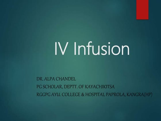 Intravenous fluid computations | PPT