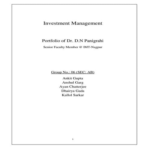 Investment Management | PDF