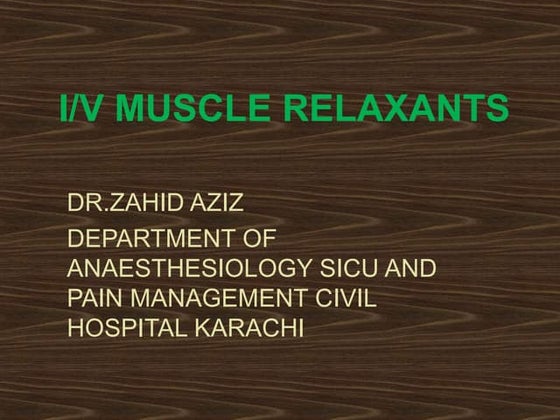 Muscle Relaxants DMR & NDMR | PDF | Physical Therapy | Wellness