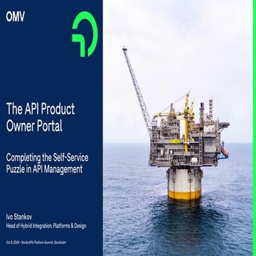 The API Product Owner Portal: Completing the Self-Service Puzzle in API Management - Ivo Stankov ...