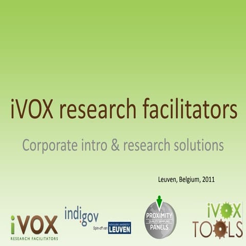IVOX Research Facilitators | PPT